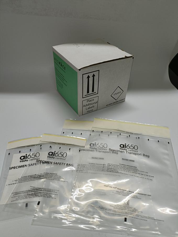 AI 650 95kpa Biohazard Specimen Bag Lab Biohazard Specimen Bags For ...