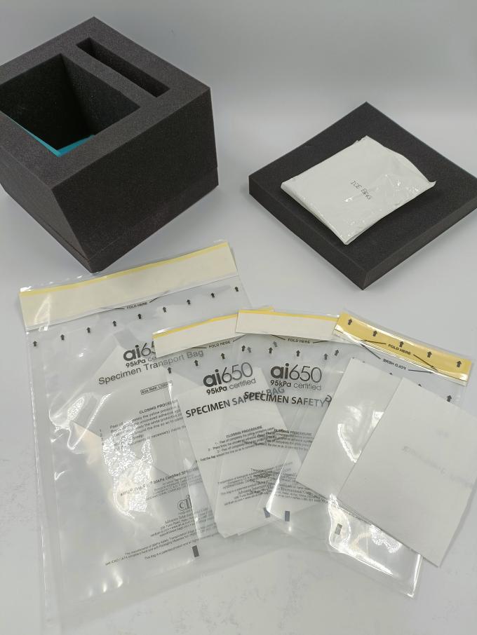 AI 650 95kpa Specimen Bags Black Clear Safety Bags Bio Hazardous Bags ...