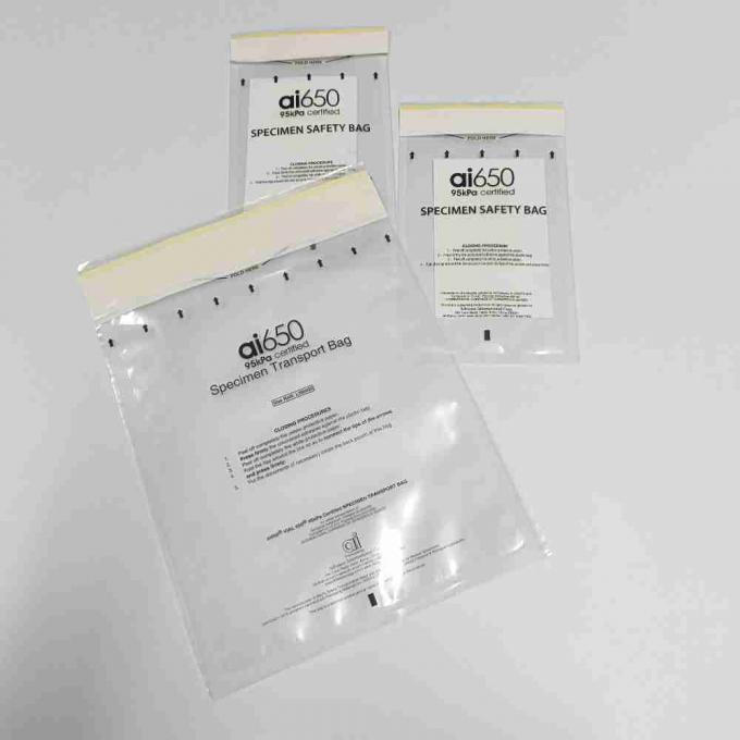 Customized Laboratory Specimen Bags With Biohazard Self Adhesive Top