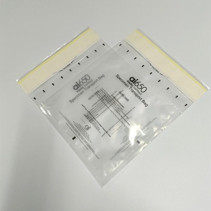 Generic Biohazard Specimen Bags For Laboratory Sample 50 Pack Clear