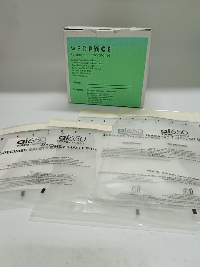 LDPE Laboratory Biohazard Specimen Bags With Pocket