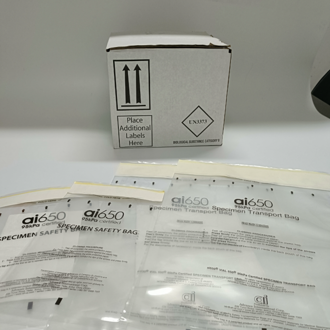 LDPE Biohazard Lab Bags For Sample Transport Specimen