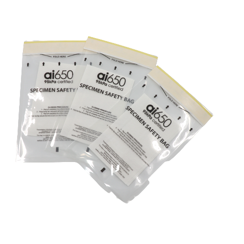 Lab Pathology And Biohazard Test 95kPa Specimen Transport Bag Self Sealing