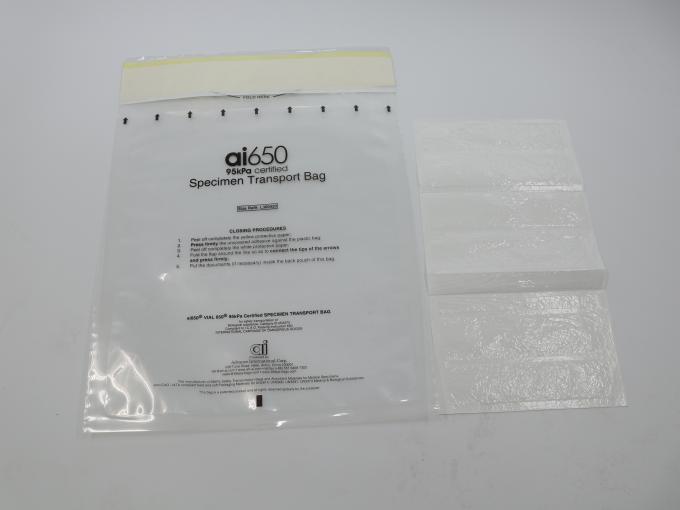 LDPE Laboratory Sample Specimen Bag With Biohazard Logo Printing