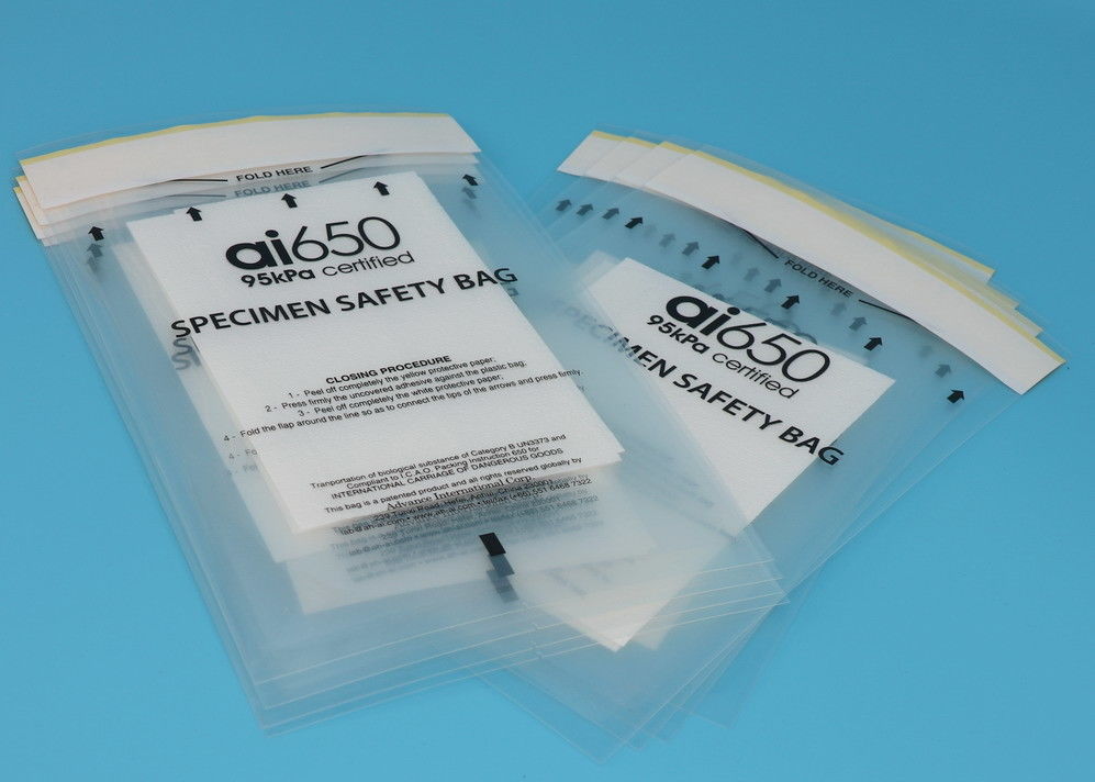 95kPa Bag For Biological Substance Packing , 95kPa Specimen Transport Bag