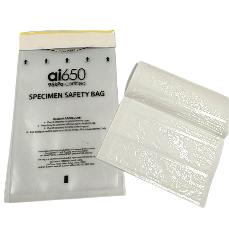 Customized LOGO Biohazard Specimen Transport Bag Friendly PE