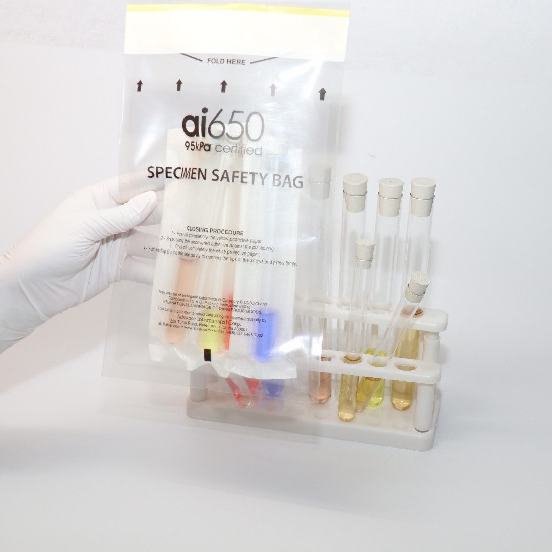 Customized Printing Plastic Specimen Biohazard Bag With Ziplock