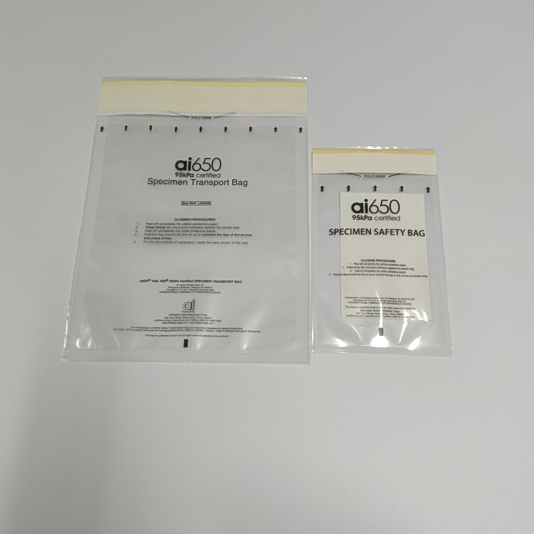 Plastic PE Transport Zip Lock Medical Biohazard Specimen Bag For Hospital