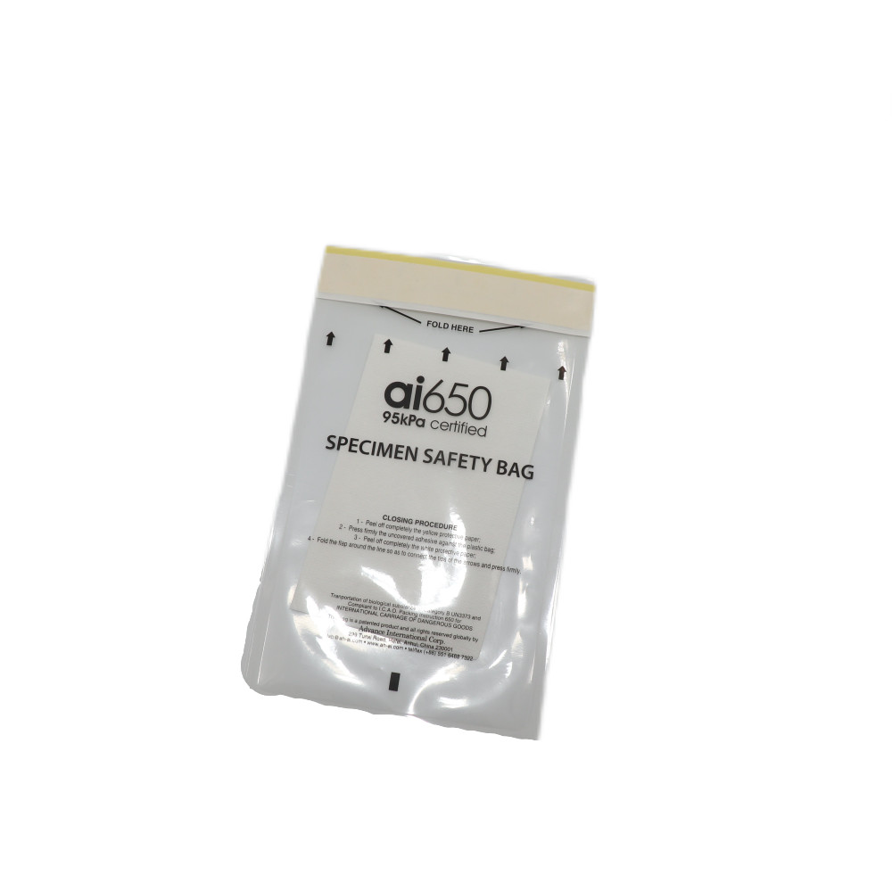 Plastic Lab Specimen Transport Bags Self Adhesive Customized