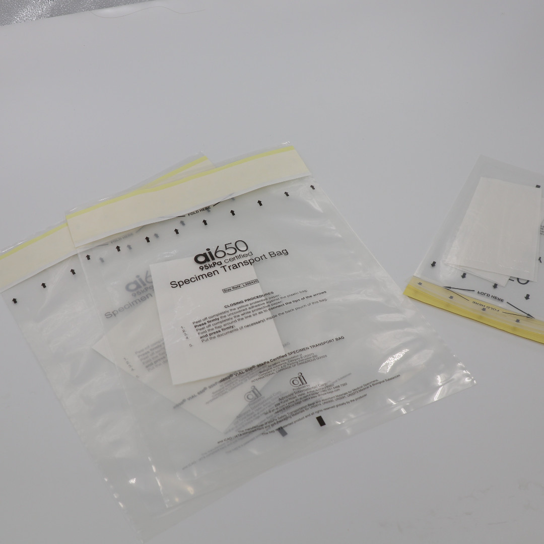 Medical Marking 95kPa Specimen Bags With Laminated Transparent