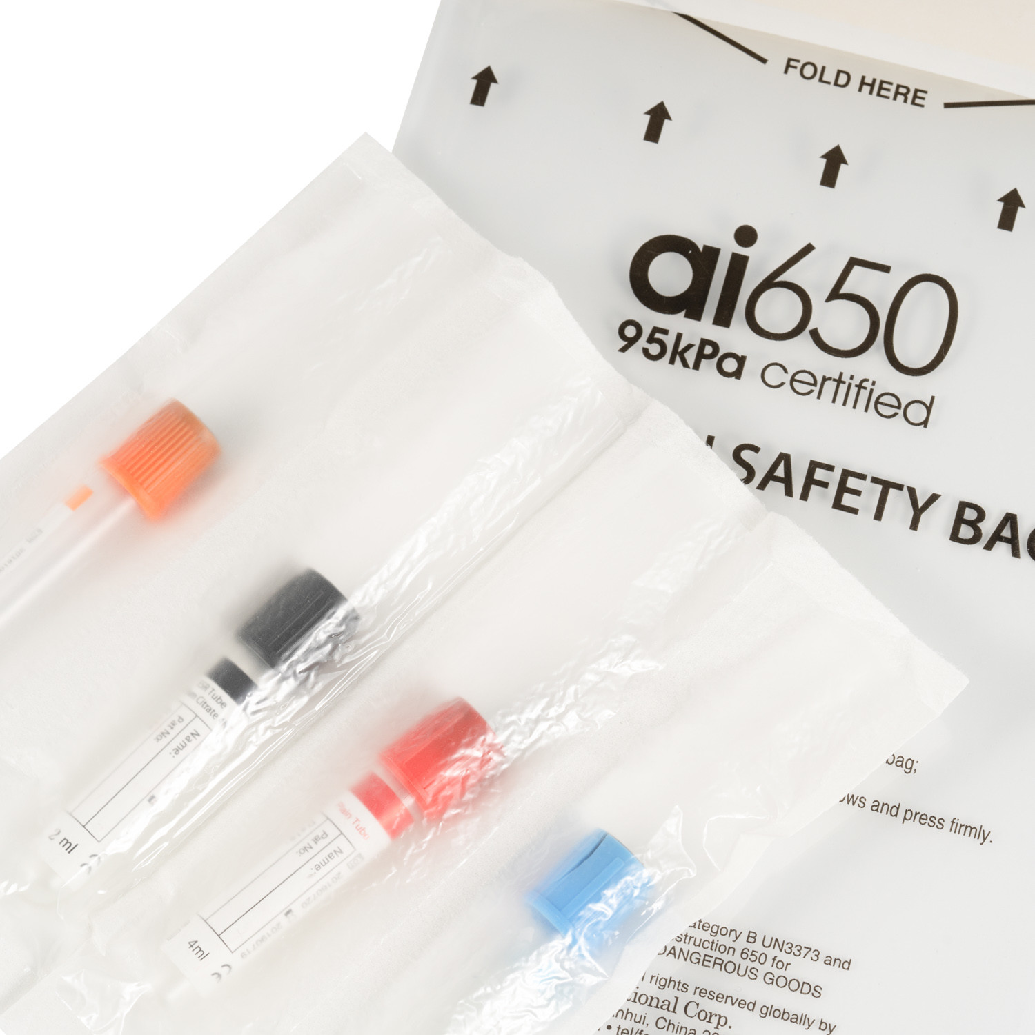 Biohazard Specimen Zip Lock Bio Safety 95kPa Transport Bag For Lab Hospital