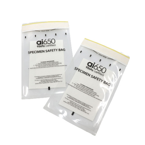 LDPE Plastic Lab Specimen Bags Disposable With Pouch