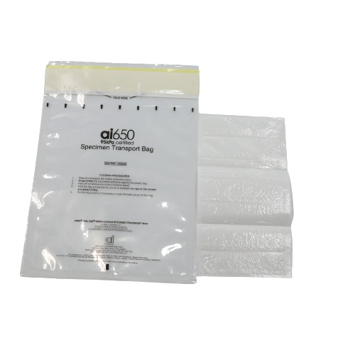 Medical Use 3 Wall Plastic 95kPa Biohazard Bags For Laboratory