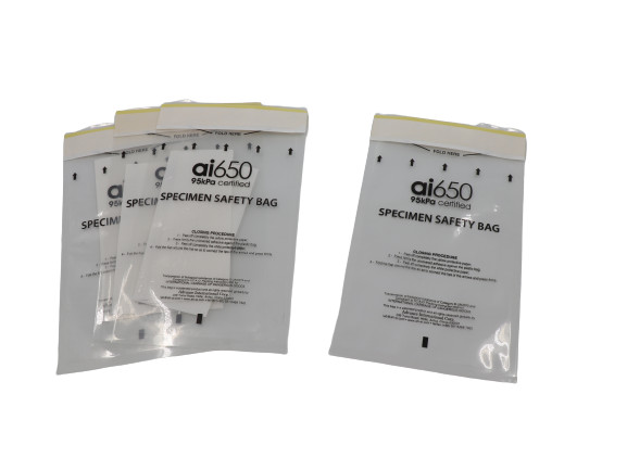 500mL 95kPa Specimen Transport Bag Individual Pouch Biohazard Sample Bags