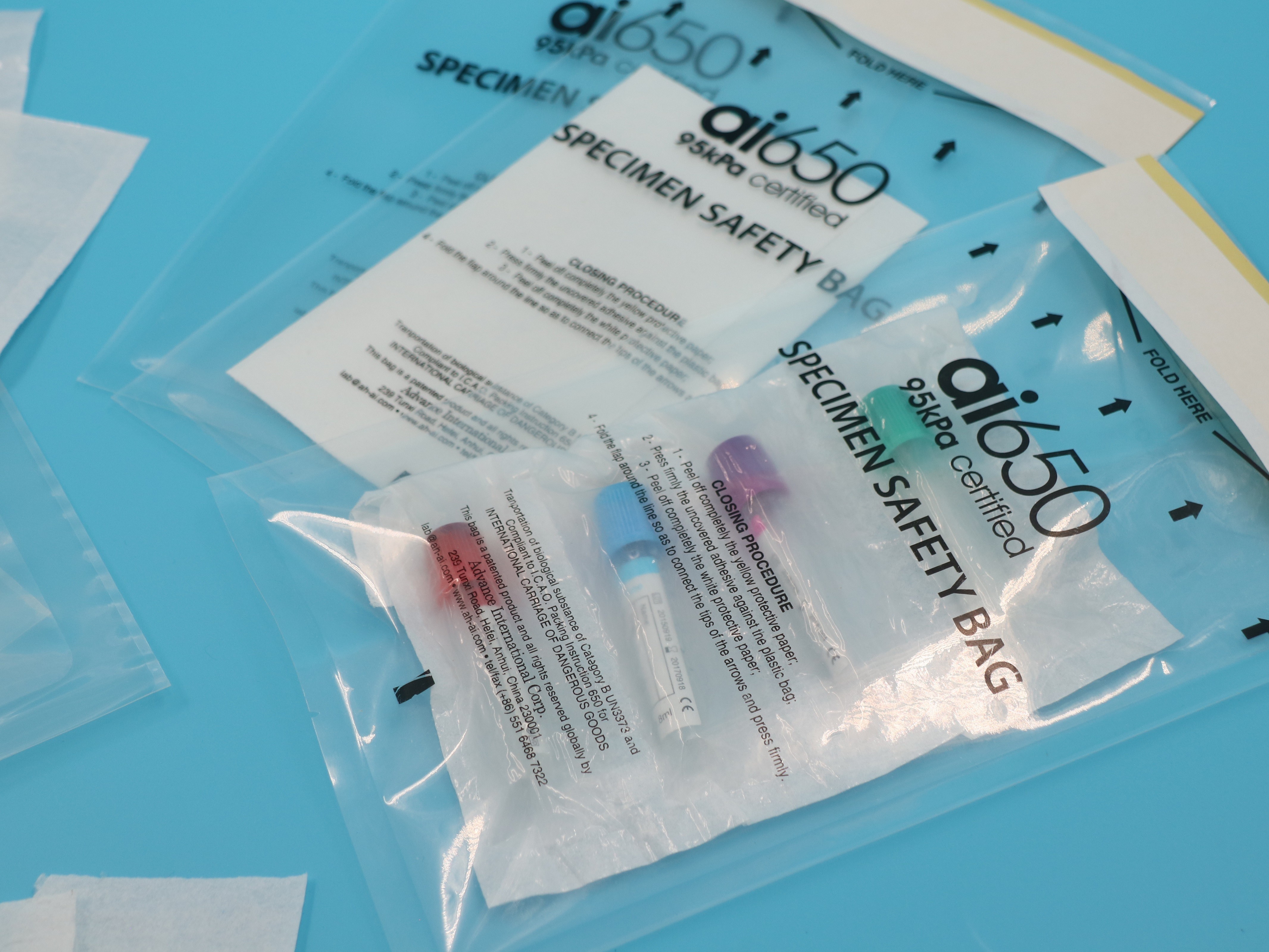 95kPa Bags Plastic Blood Sample Collection Box Tourniquet For Blood ...