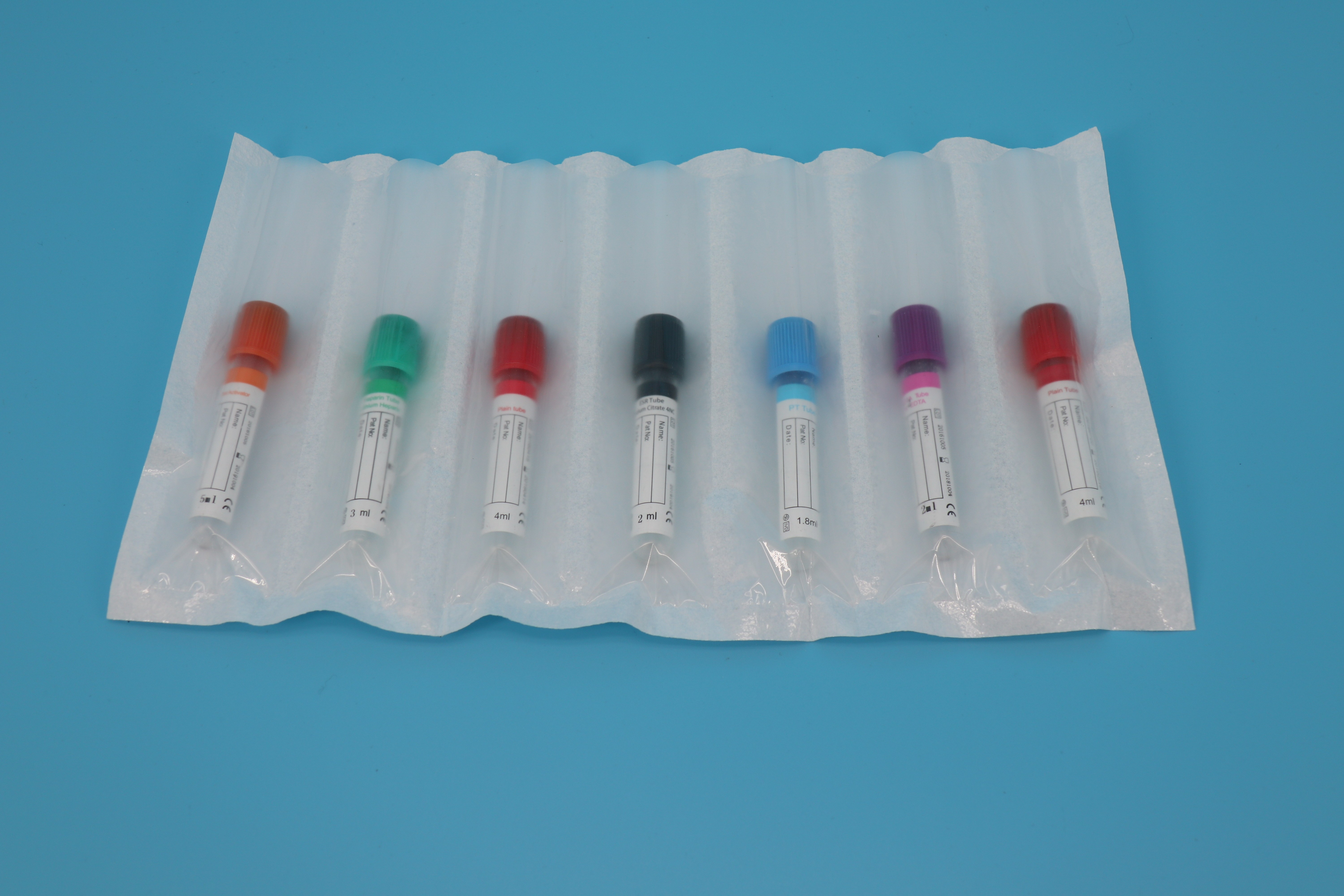 EDTA Vacuum Blood Collection Tube , Medical Serum Blood Test Vacuum Tubes