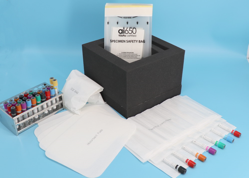 Medical Specimen Transport Kit With 95 Kpa Bags