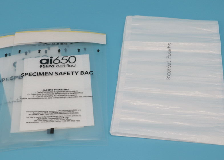 Laboratory 95kPa Biohazard Bag Specimen Packing With Strong Self ...